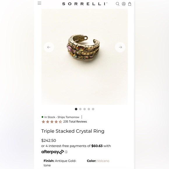 Sorrelli | Jewelry | Sorrelli Sweet Sapphire Triple Stacked Crystal ...